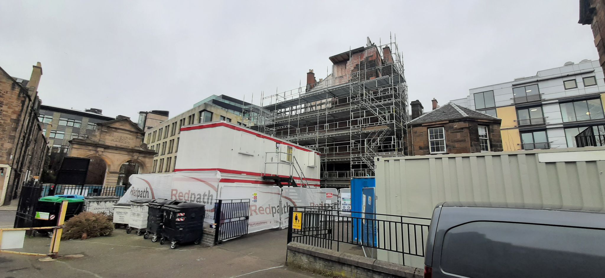 Redpath Construction | Scaffolding up on our latest site in Fountainbridge
