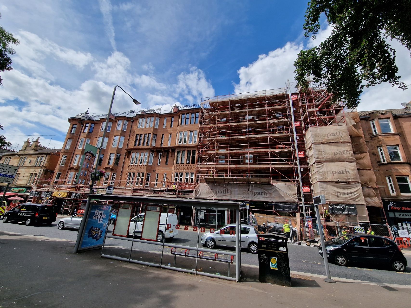 Redpath Construction | Scaffolding coming down at Camphill Gate, Glasgow